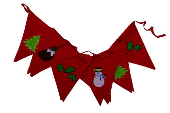 red christmas bunting by the cotton bunting company ...