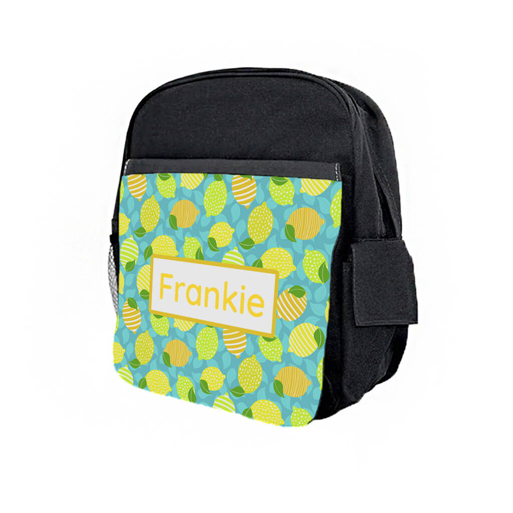Personalised Kids Black Backpack By JUNGLEY | notonthehighstreet.com