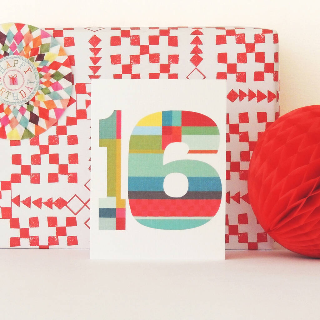 Mini Number Sixteen Card By Kali Stileman Publishing ...