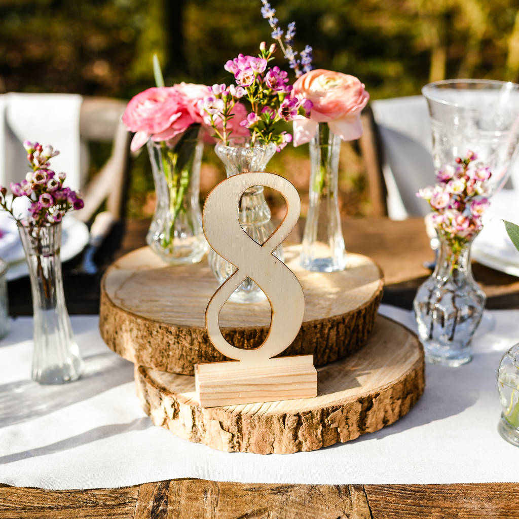 Wooden Calligraphy Table Numbers By The Wedding Of My Dreams 