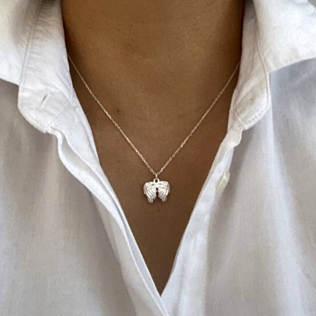 Sterling Silver Guardian Angel Necklace By attic | notonthehighstreet.com