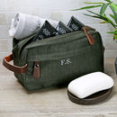 personalised canvas wash bag set by duncan stewart | notonthehighstreet.com