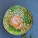 Gold Pattern Coconut Shell Snack Bowl By Lotus Direct ...