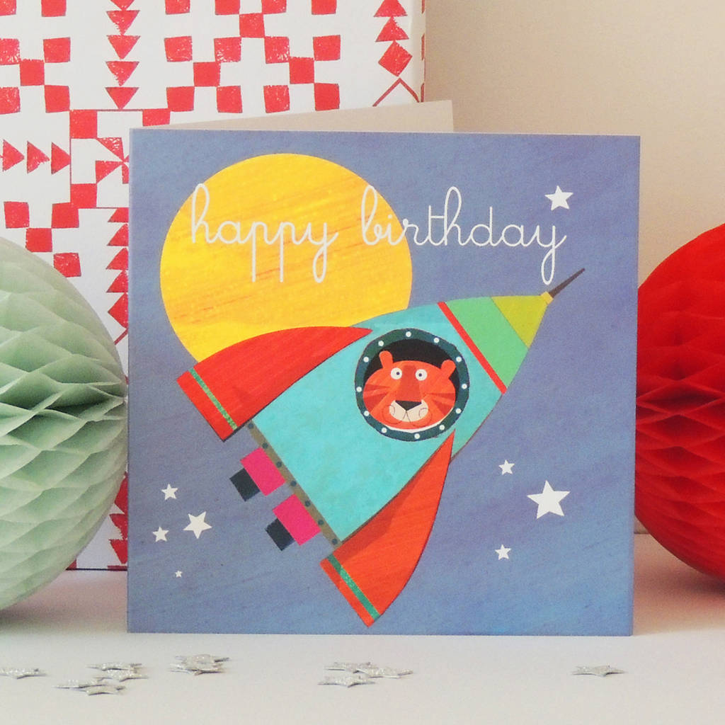 Happy Birthday Space Tiger Card By Kali Stileman Publishing ...