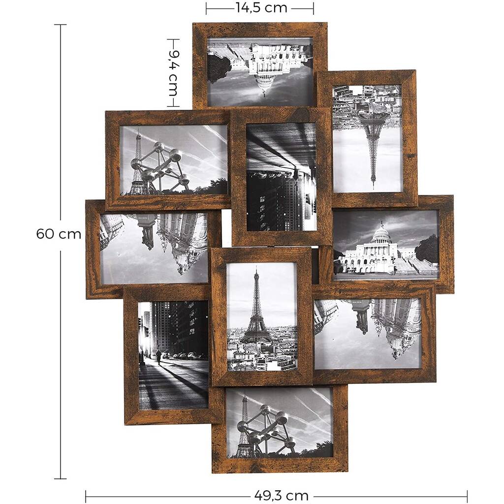 10 Photos In Brown Photo Frame Collage By Momentum | notonthehighstreet.com