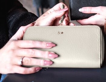 personalised real leather wallet by magpie decor | notonthehighstreet.com