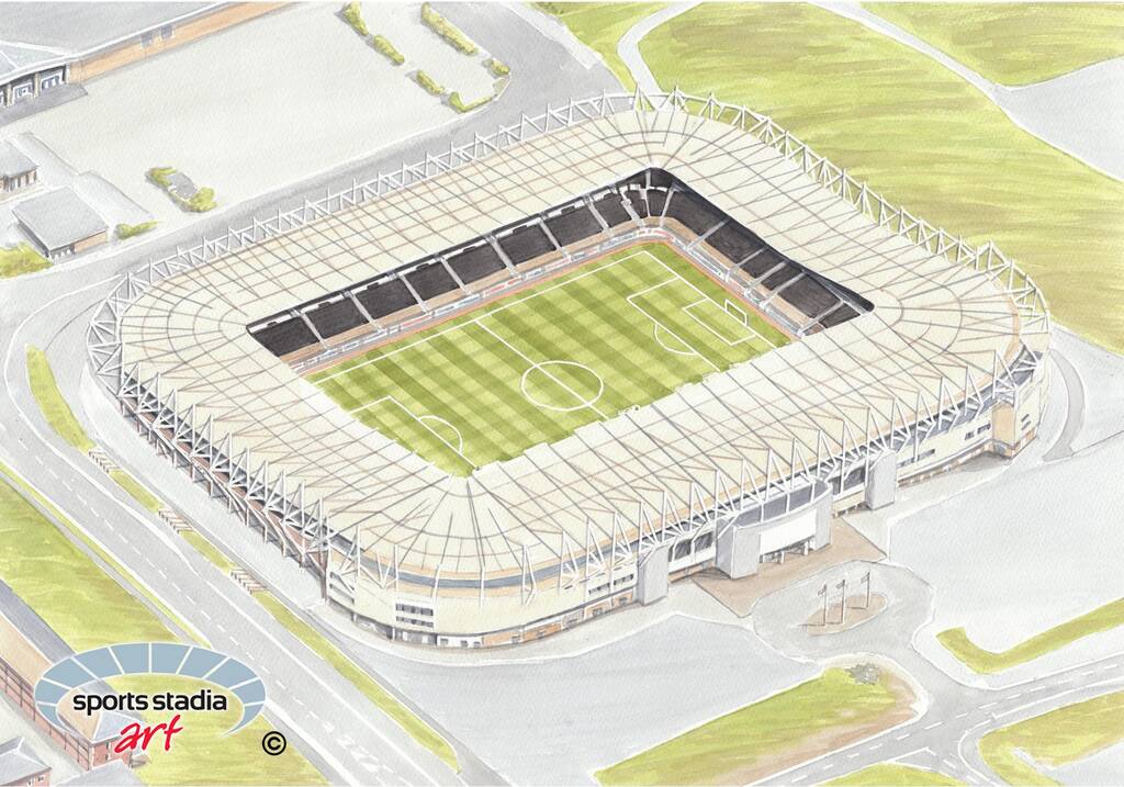 Derby County Fc Pride Park Stadium Art Print By Sports Stadia Art