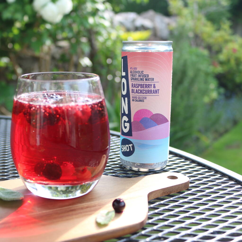 Raspberry Blackcurrant Alcoholic Sparkling Water Case By Long Shot ...