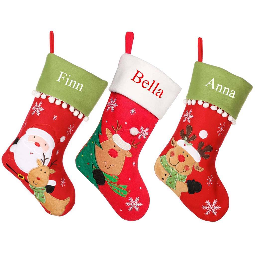 Personalised Novelty Reindeer Christmas Stocking By Dibor ...