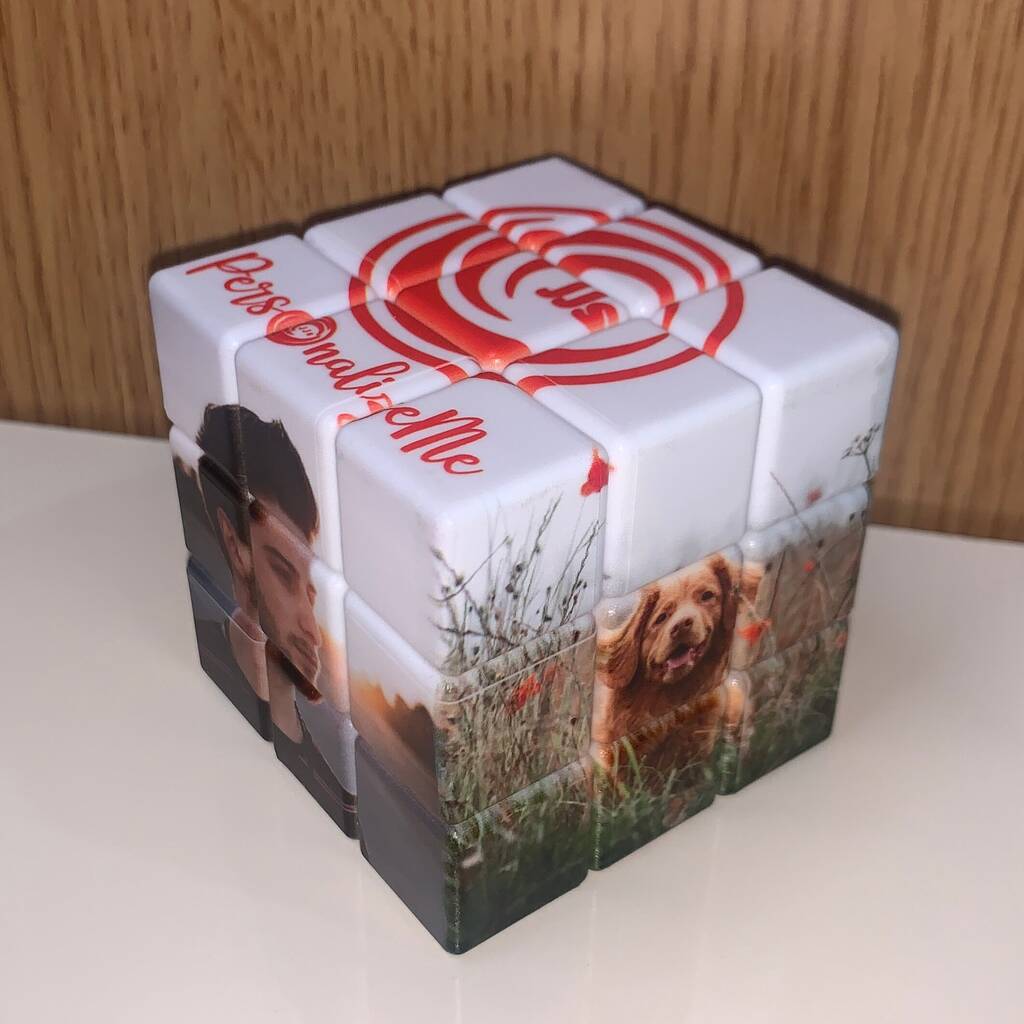 Custom Photo Cube With Stand 57mm By JJs Product Personalization