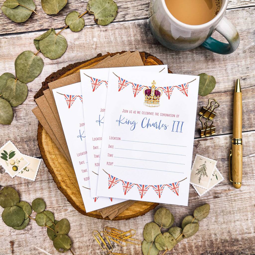 King Charles 3rd Crown Coronation Party Invitations By Paper Willow ...