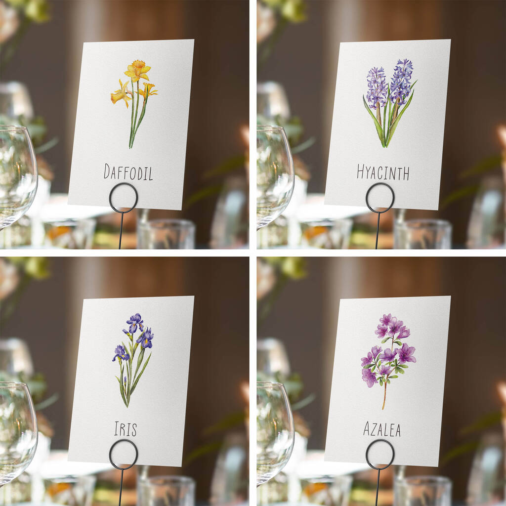 Flower Table Name Card By Paper Willow | notonthehighstreet.com