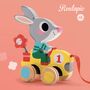 Wooden Pull Along Racing Rabbit By Crafts4Kids | notonthehighstreet.com