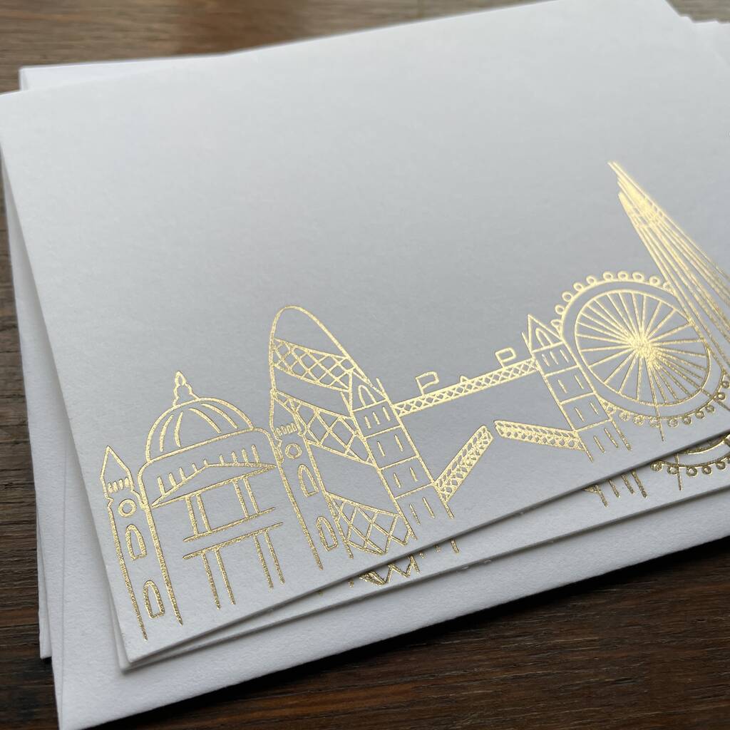 London Landmarks Pressed Luxury Note Cards By Lunella