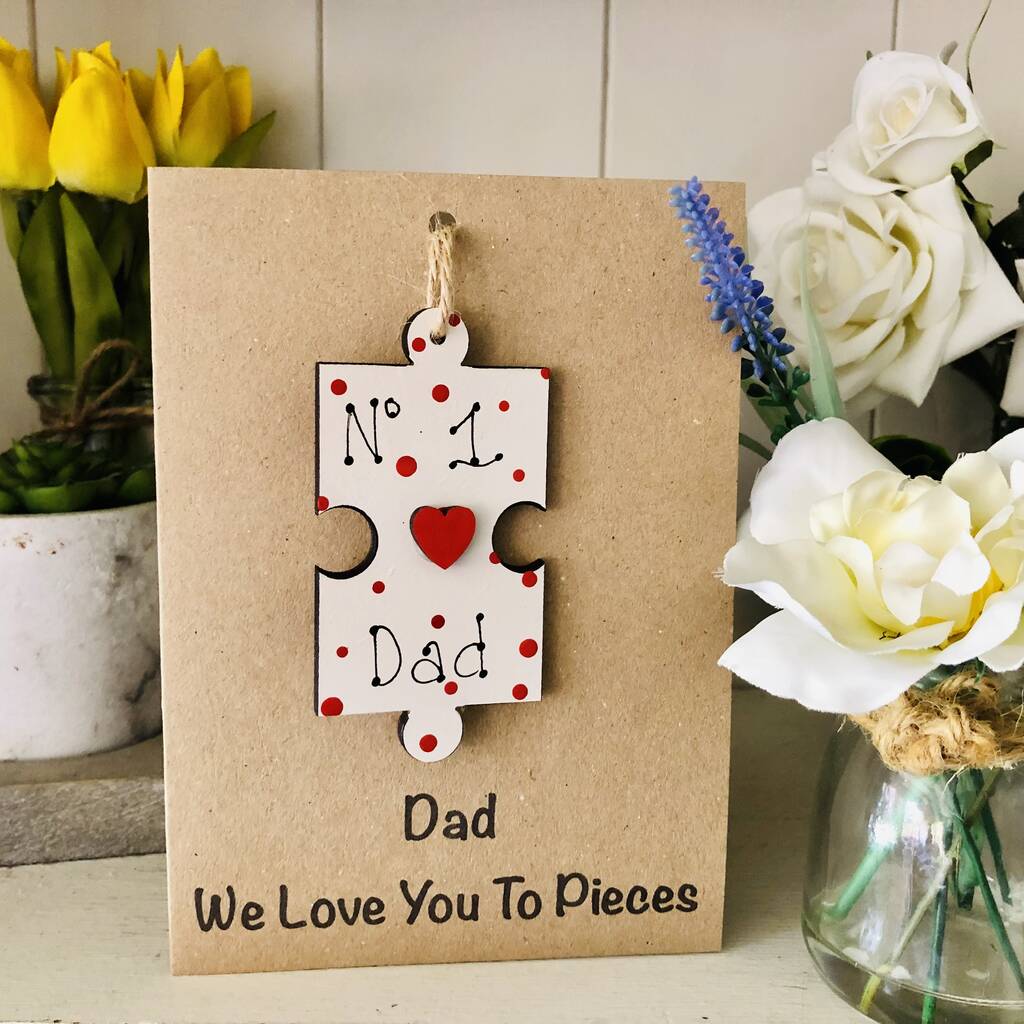Personalised Jigsaw Father's Day Dad Grandad Card By Craft Heaven ...