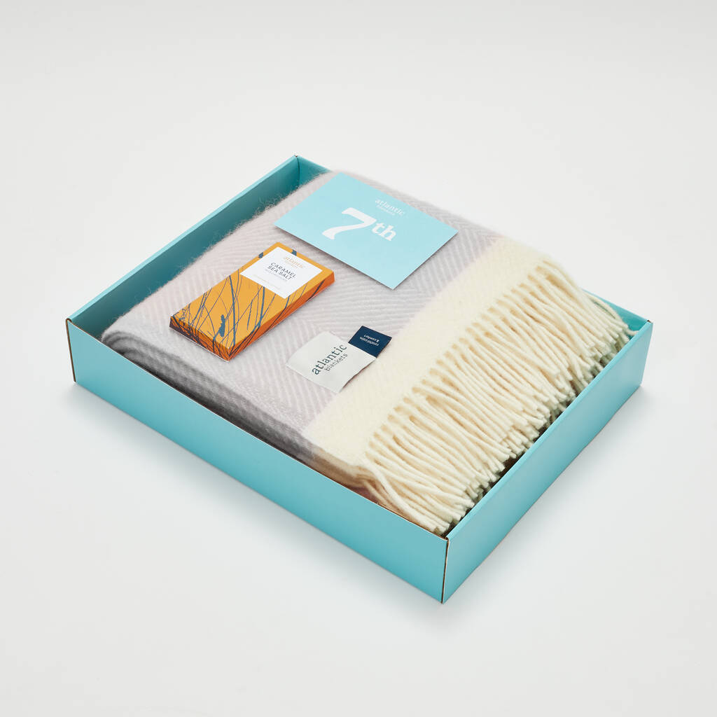 7th Wedding Anniversary Wool Gift Set By Atlantic Blankets ...