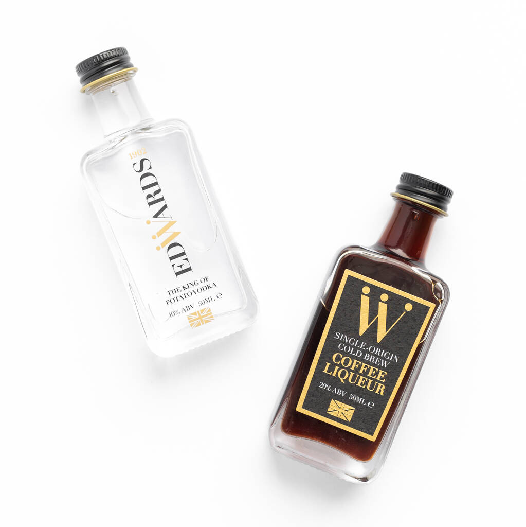 Mini Espresso Martini Giftset By Edwards 1902 - Premium English Vodka