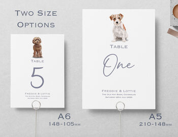 Dog Wedding Table Numbers By Ottie Design | notonthehighstreet.com