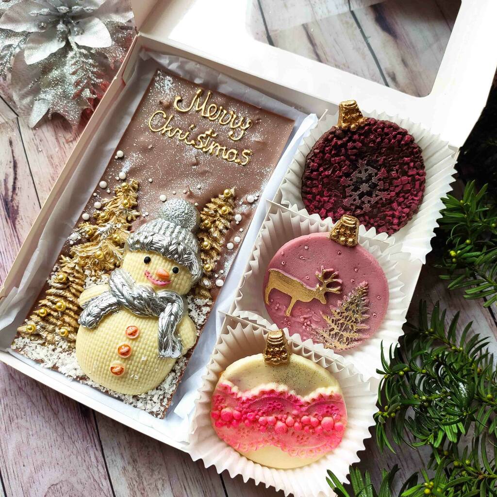 Christmas Snowman Chocolate, Personalised Xmas Gift By The Unique ...