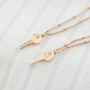 Personalised Tiny Key Necklace By Under The Rose | notonthehighstreet.com