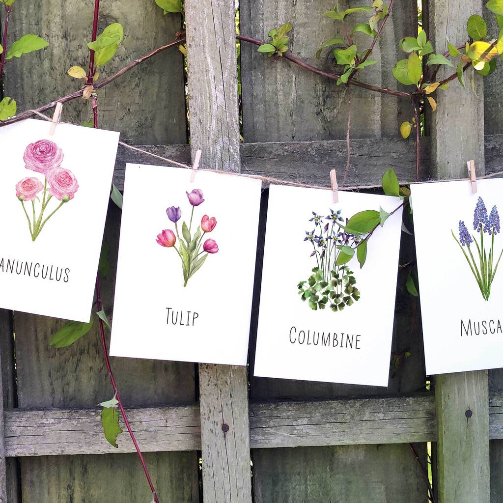 Flower Table Name Card By Paper Willow | notonthehighstreet.com
