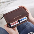 personalised leather playing card holder with cards by vida vida ...