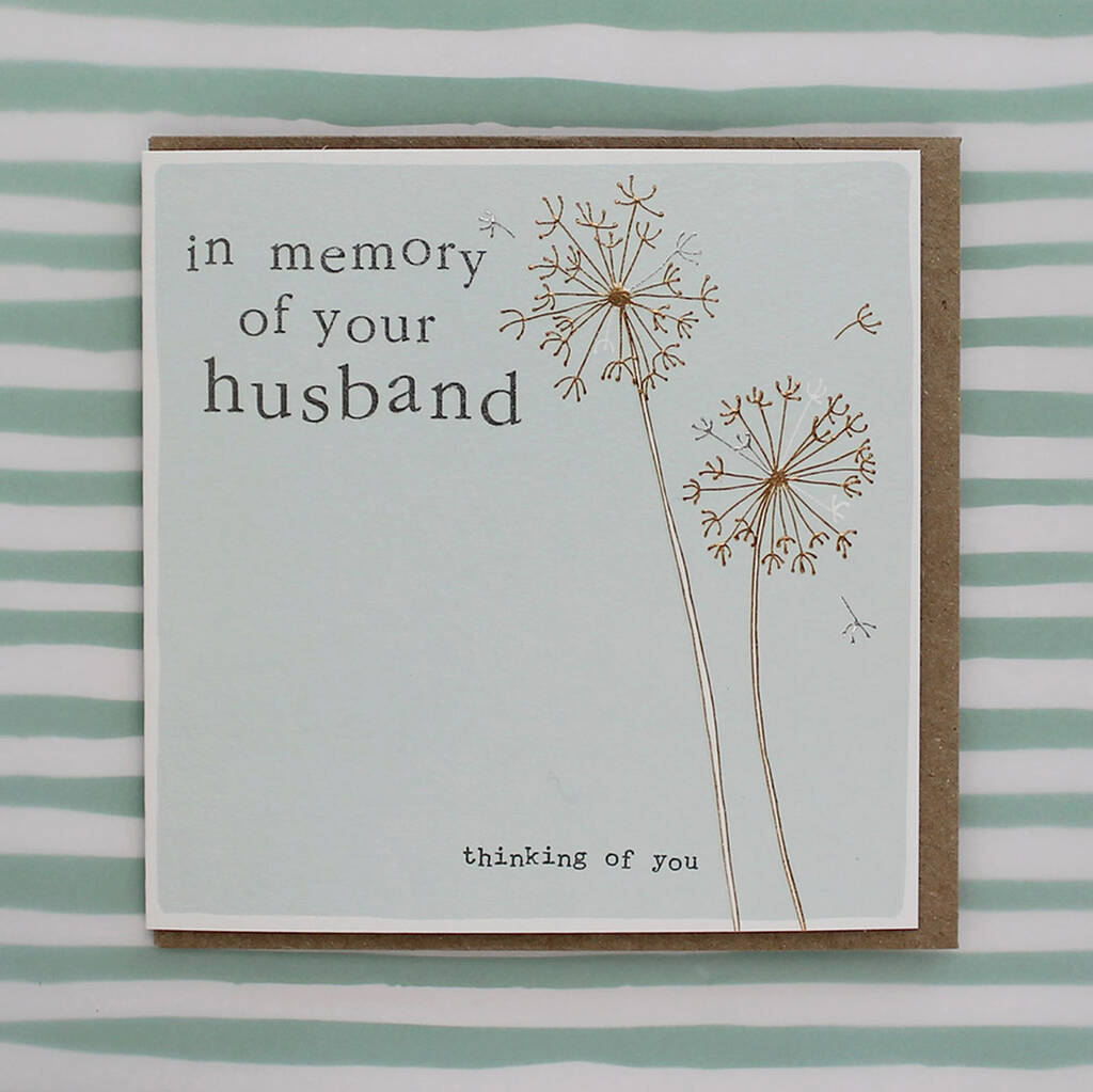 Husband Condolence Card By Molly Mae | notonthehighstreet.com