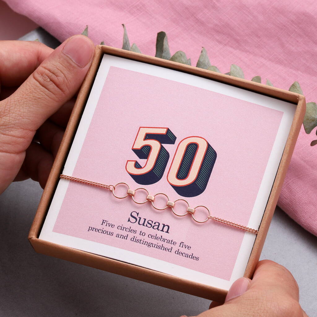 50 Th Birthday Circle Bracelet By attic