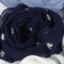 Metallic Silver Bee Scarf By My Posh Shop | notonthehighstreet.com