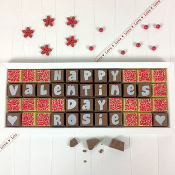 Valentine's Day Box Of Personalised Chocolates By Cocoapod Chocolates ...