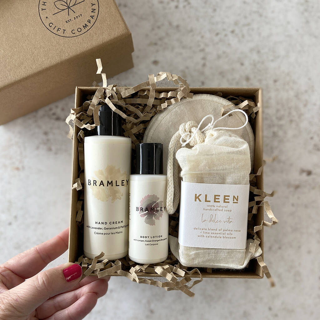 Luxe Hand Cream, Body Lotion And Soap Natural Gift Set By Green Tulip