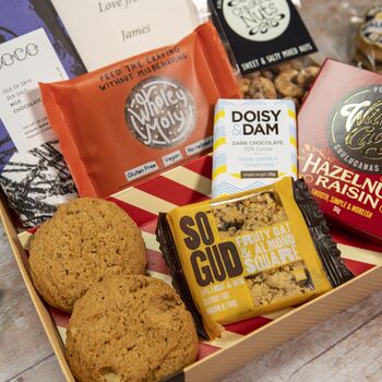 nuts and chocolate personalised letter box hamper by letter box hamper ...