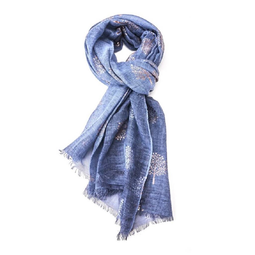 Personalised Gift Box Scarf With Mulberry Tree Design By Attic ...