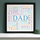 Personalised Dad Word Art By A Type Of Design | notonthehighstreet.com