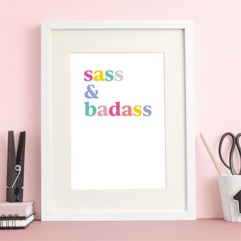 Sass And Badass By The Stamford Studio | notonthehighstreet.com
