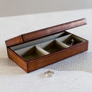 personalised leather cufflink box by ginger rose | notonthehighstreet.com