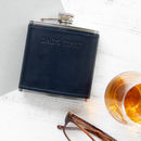 personalised 6oz leather hip flask by williams handmade ...