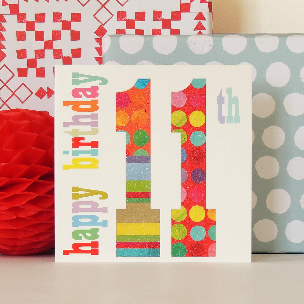 Sparkly 11th Birthday Card By Kali Stileman Publishing ...