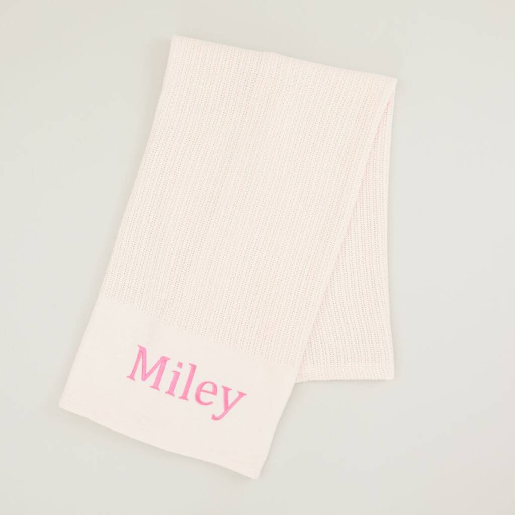 Personalised Light Pink Cellular Blanket By My 1st Years ...
