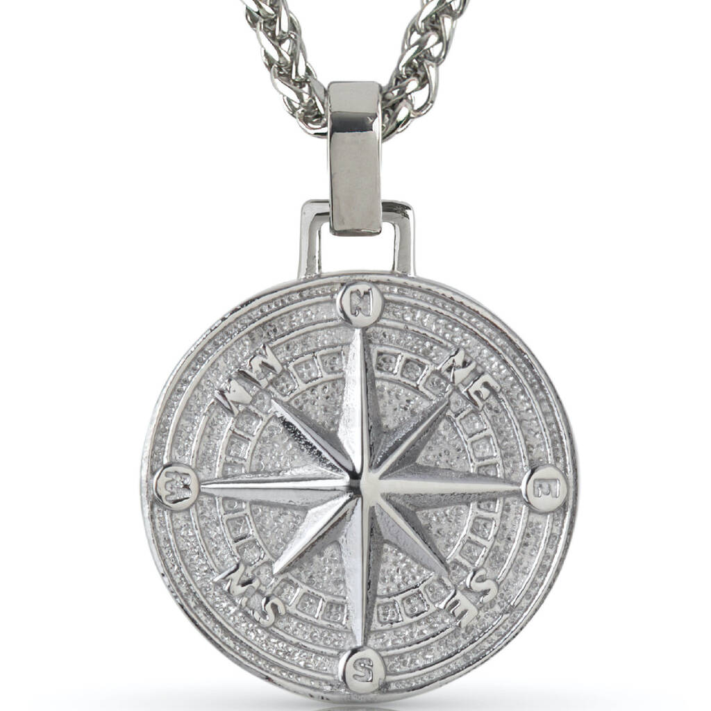 Men's Stainless Steel Compass Pendant By FORGE & FOUNDRY ...
