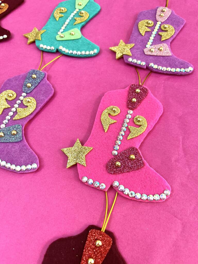 Cowboy Boot Hanging Christmas Decoration By Sequin Souls ...