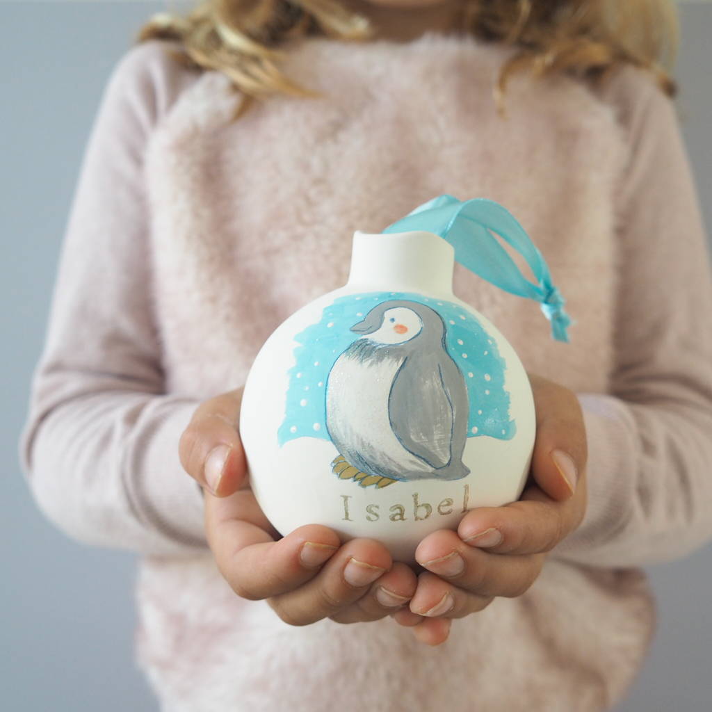 baby's first christmas bauble decoration penguin by katie simpson ...