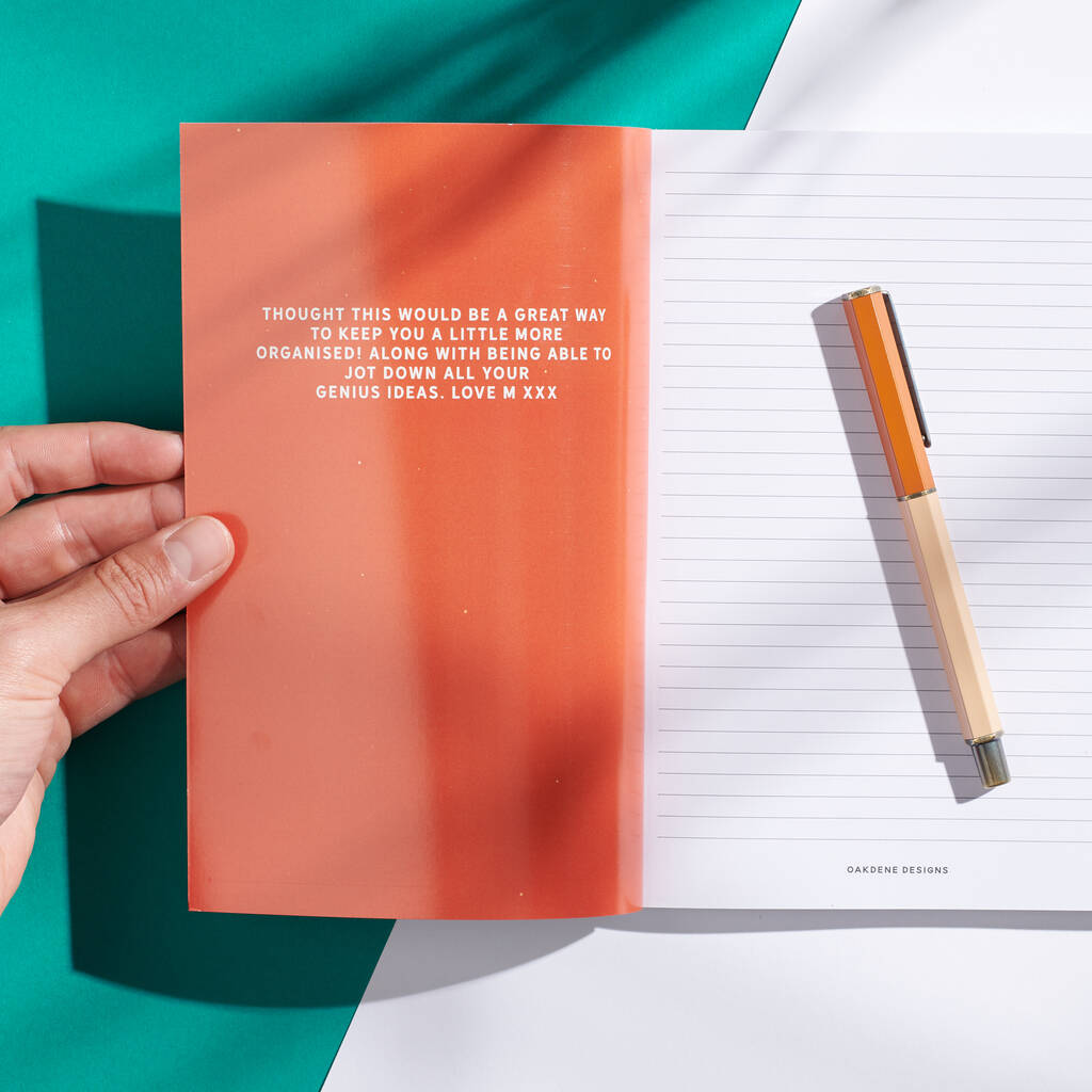 Personalised Abstract Notes By Notebook By Oakdene Designs