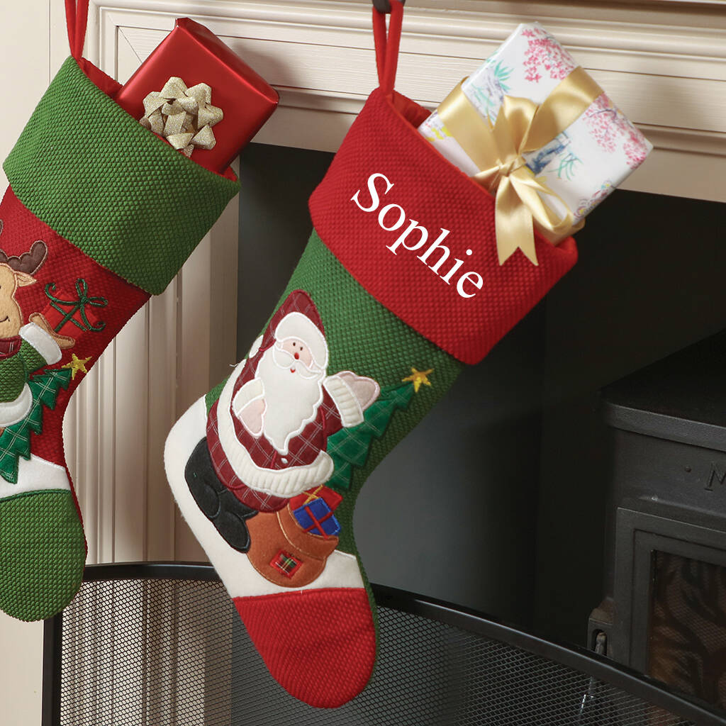 Personalised Children's Traditional Santa Stocking By Dibor ...