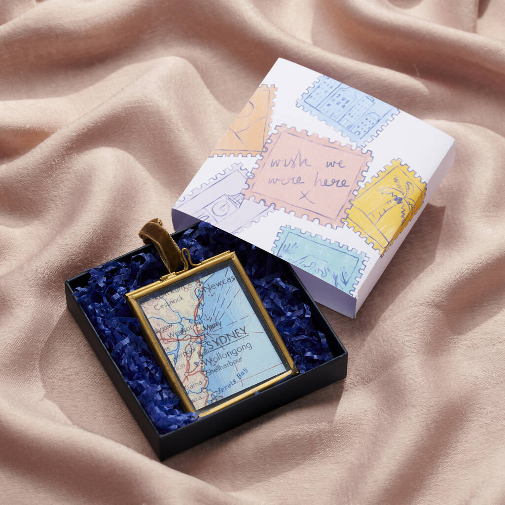 Personalised Vintage Map Memory Photo Frame By Posh Totty Designs ...