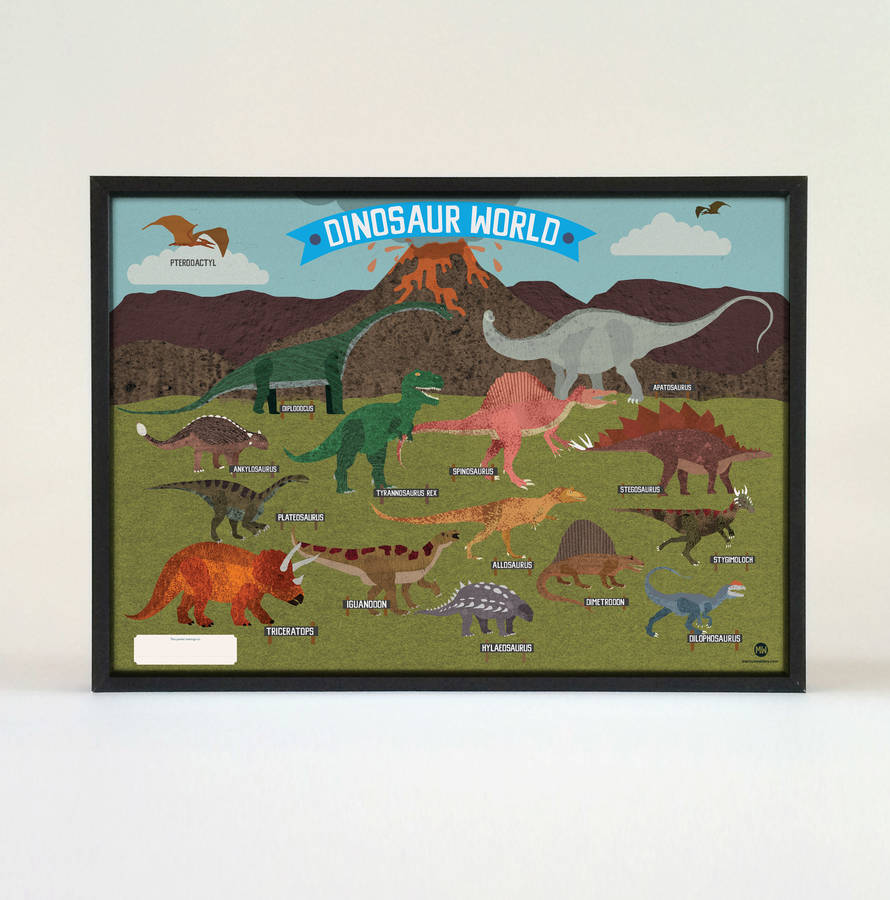 Dinosaur World Poster By Marcus Walters Store | notonthehighstreet.com