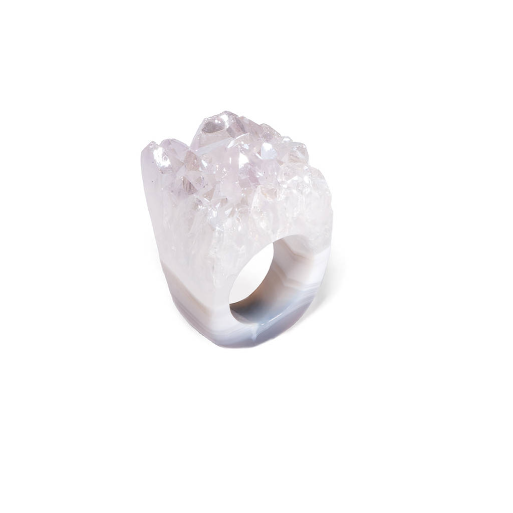 iridescent finish amethyst hand carved ring by decadorn ...