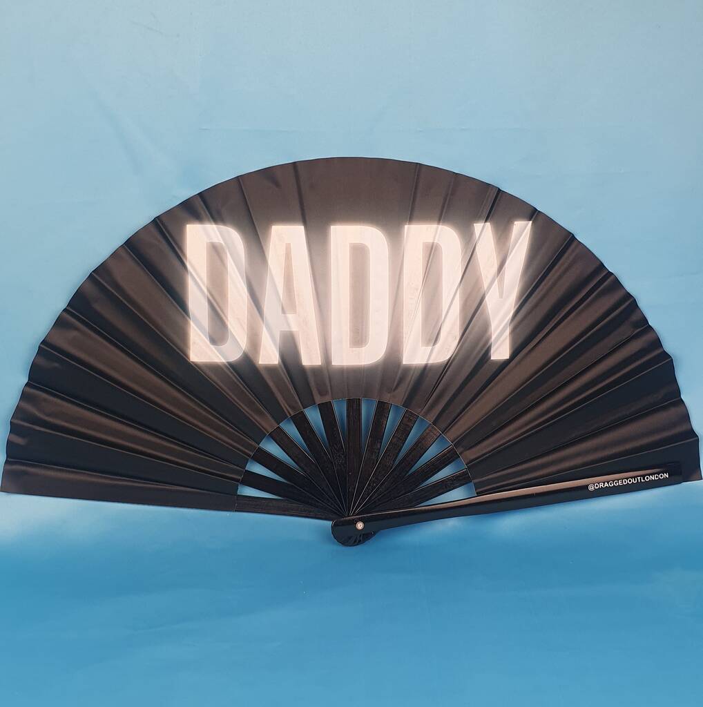 Daddy Giant Bamboo Hand Clack Fan By Dragged Out | notonthehighstreet.com
