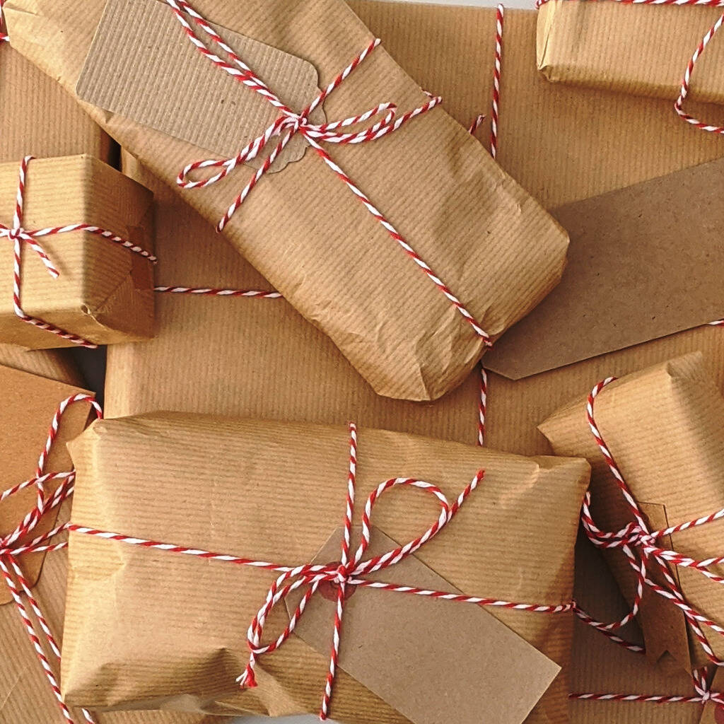 Bakers Twine And Brown Paper Gift Wrap Set By The Danes 