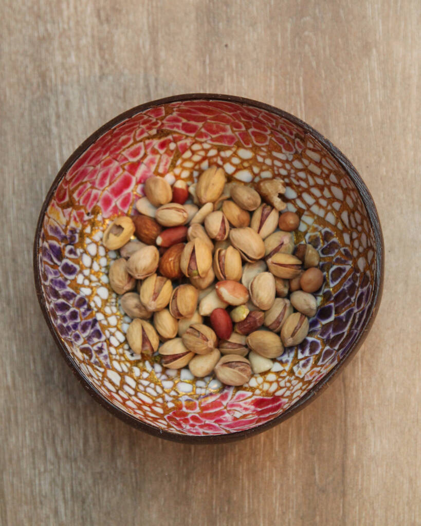 Gold Pattern Coconut Shell Snack Bowl By Lotus Direct ...